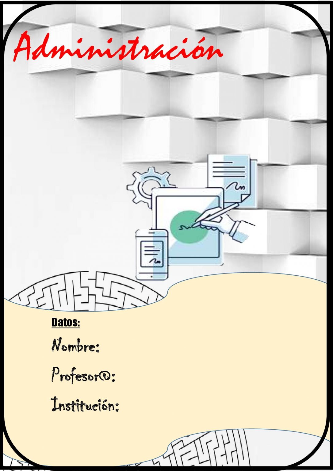 Portadas de Administración (2025)» Listas para imprimir