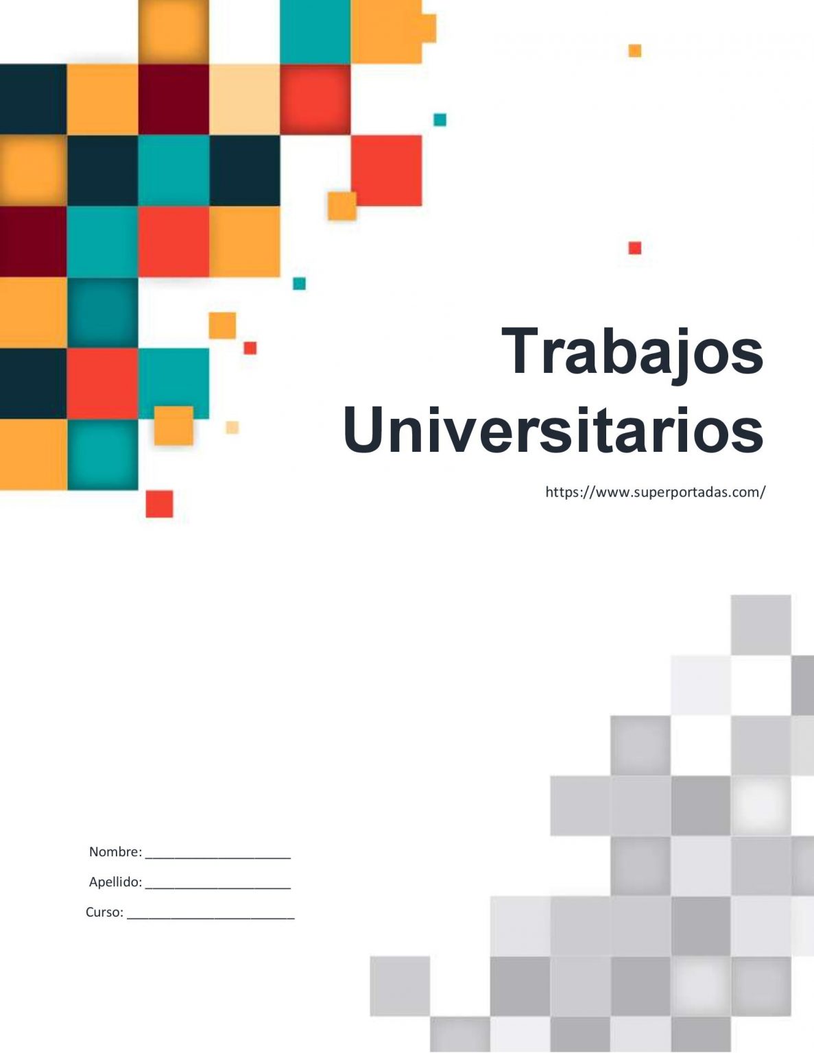 Portadas para Trabajos Universitarios | Portadas Universitarias
